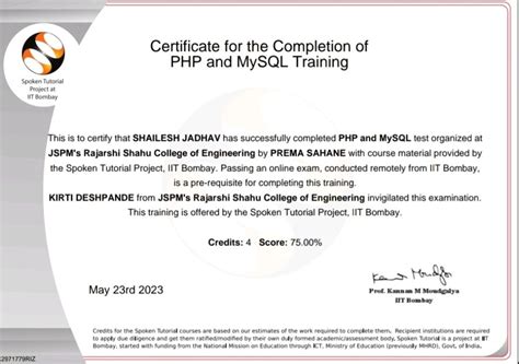 Shailesh Jadhav On Linkedin Mysql Certificateofcompletion Mysql Php Learning