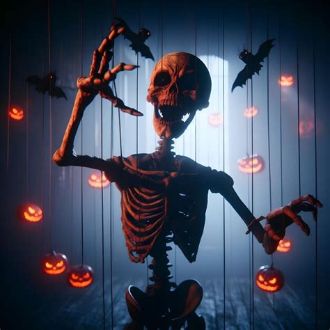 Premium AI Image Halloween Scary Puppet On A String