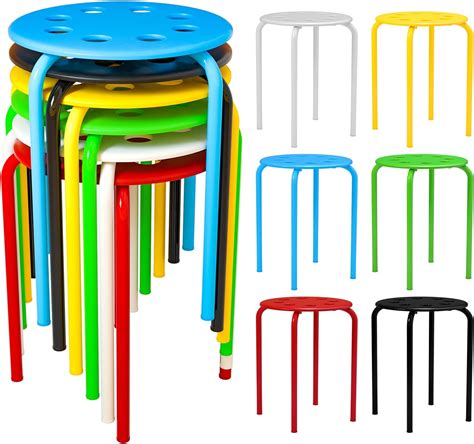 12 Pack Plastic Stack Stools Stacking Stools Classroom Stackable Stool Portable Stackable Stools