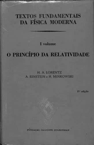 Livro Textos Fundamentais Da Física Moderna De H A Lorentz Mercadolivre