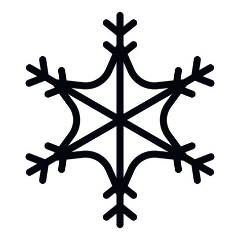 Snowflake Icon Outline Style Vector Art At Vecteezy