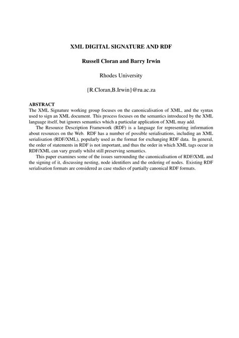 pdf xml digital signature and rdf