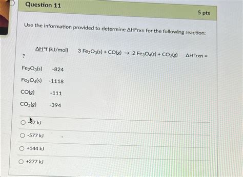 Solved Question 115 PtsUse The Information Provided To Chegg Com
