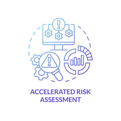 Accelerated Risk Assessment Blue Gradient Concept Icon Measure Sustainability Vulnerability