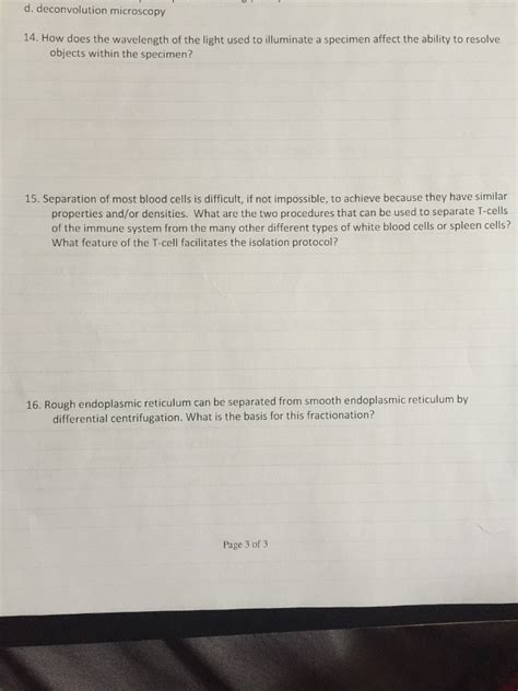 Solved D Deconvolution Microscopy 14 How Does The