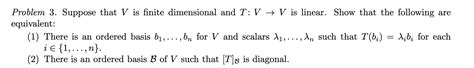 Solved Problem 3 Suppose That V Is Finite Dimensional And Chegg Com