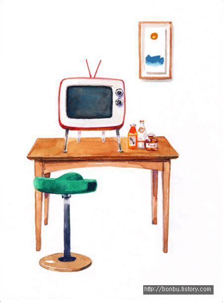 수채화 일러스트 두번째 포스팅 수채화의 묘미