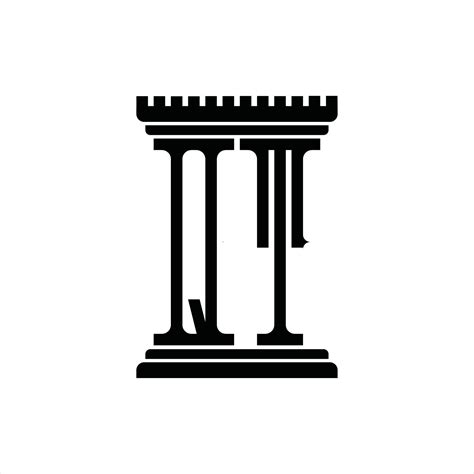 QT Logo Monogram With Pillar Shape Design Template Vector Art At Vecteezy