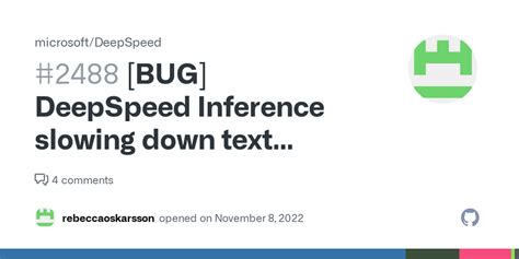 [bug] deepspeed inference slowing down text generation gpt j · issue