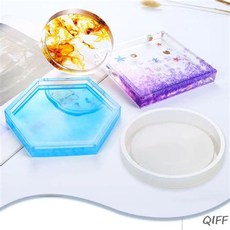 Силиконовая смола форма набор квадратный круглый шестиугольник эпоксидная форма с мерным