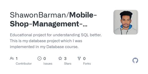 Github Shawonbarmanmobile Shop Management System Database Project Educational Project For