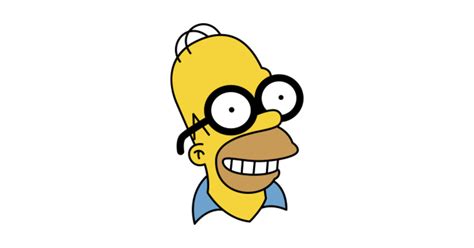 Homer Simpson Glasses Simpsons Sticker Teepublic