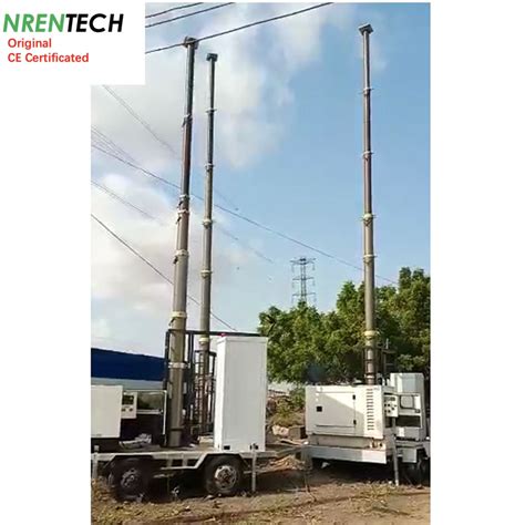 Mobile Telecom Antenna Tower Use 15m Pneumatic Telescopic Mast Pneumatic Telescopic Mast And