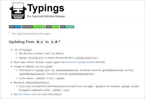 Unable To Install Typings For Any Language Stack Overflow