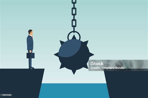 사업가 장애물 개념입니다 비즈니스 위험 길에 Hurdl 수 있습니다 평면 디자인에 벡터 일러스트입니다 개념에 대한 스톡 벡터