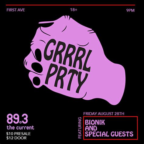 Grrrl Prty ★ Mainroom First Avenue