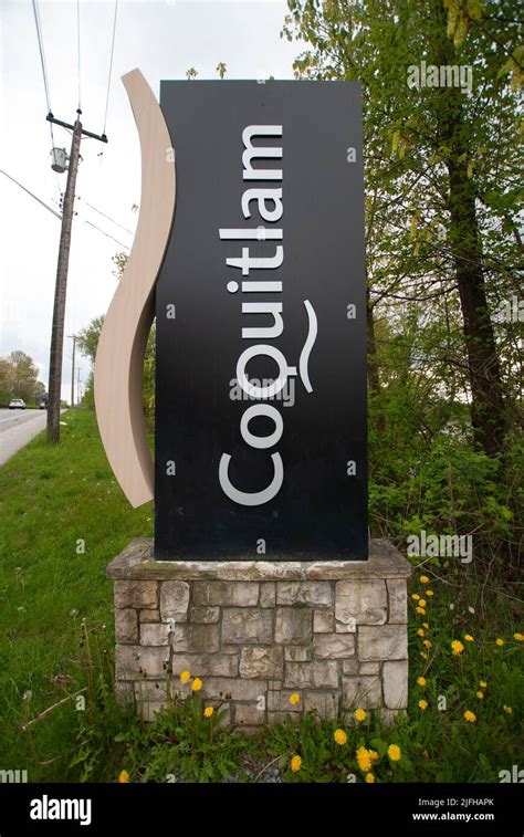 Welcome To Coquitlam Coquitlam British Columbia Canada Stock Photo