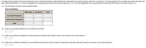 Solved A Use This Data To Construct A Joint Probability Solved A Use This Data To Construct A Joint Probability