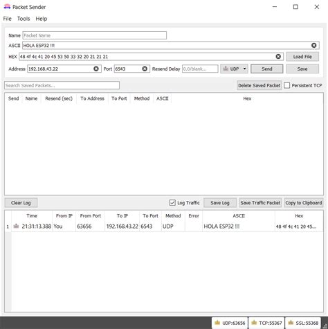 Pablin Envío Y Recepción De Datagramas O Paquetes Udp Con Esp32
