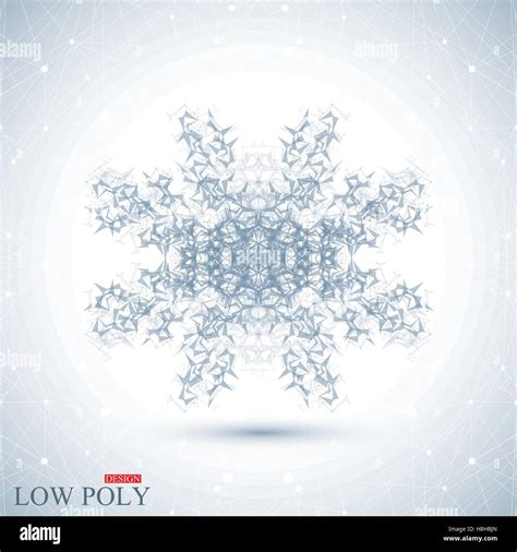 Polygonal Abstract Background Low Poly Molecule And Communication