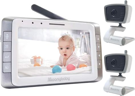 Moonybaby Trust 50-2 Baby Monitor with 2 Cameras and Night Vision, 5 ...
