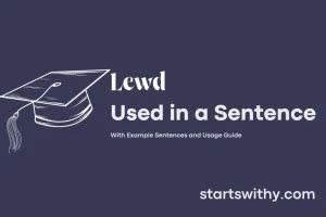Lewd In A Sentence Examples 21 Ways To Use Lewd