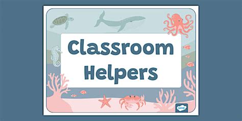 Under The Sea Themed Classroom Helpers Display Poster