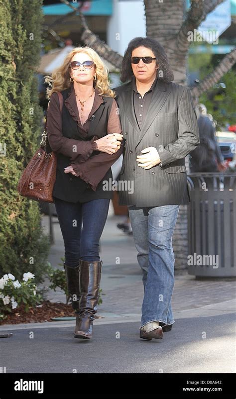 Gene Simmons And Shann Tweed Arrive For The Extra Tv Show Interview At