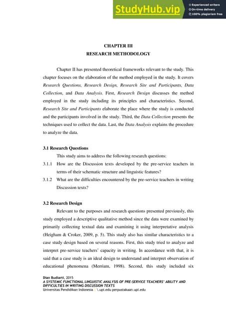 A Systemic Functional Linguistic Analysis Of Pre Service Teachers