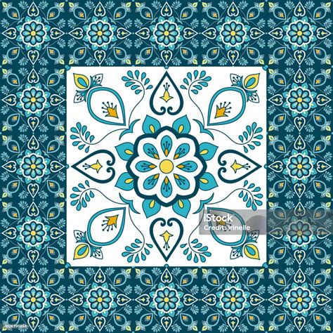 포르투갈어 타일 패턴 층 벡터 세라믹 인쇄 센터에 있는 큰 요소 프레임 이다 포르투갈 Azulejo 멕시코 탈 스페인 이탈리아 마 졸리 카 모로코 주제와 배경 0명에 대한