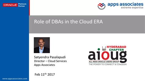 Role Of Dbas In Cloud Era Aioug Hyd Chapter Oracle Cloud Day Ppt