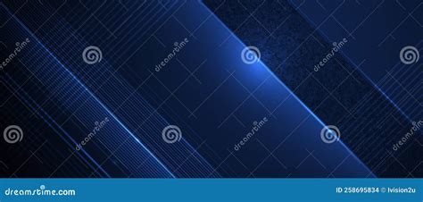 Vector Abstract Light Line Stripe Pattern Geometric Shape And Texture On Gradient Blue Colour