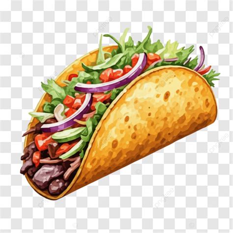 Ilustración De Comida Rápida De Tacos Png Dibujos Alimento Tacos
