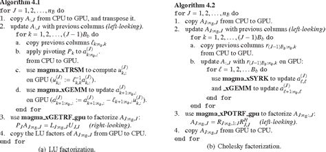 Figure 3 From One Sided Dense Matrix Factorizations On A Multicore With Multiple Gpu