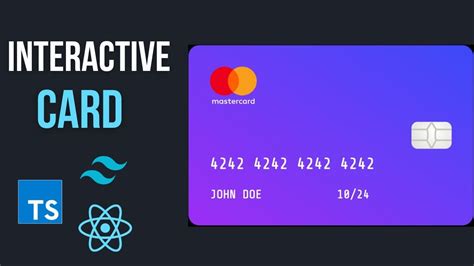Interactive Credit Card In React Nextjs Tailwind Tiltjs