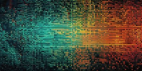 Premium AI Image Abstract Color Matrix Background With Ciphered Coded Pattern