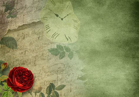 무료 이미지 장미 꽃 종이 시계 포도 수확 늙은 조직 꽃들 꽃 무늬의 주형 장식 편지지 초라한 세련된 녹색 더러운 고딕 훌륭하게 꾸민 텍스트