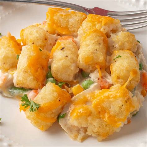 The Best Chicken Tater Tot Casserole Easy To Make Shes Not Cookin