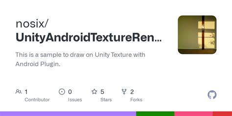 Github Nosix Unityandroidtexturerendersample This Is A Sample To Draw On Unity Texture With