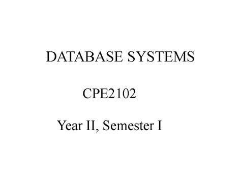 Spreadsheets 1 Lecture Notes Part 1 Database Systems Cpe Year Ii