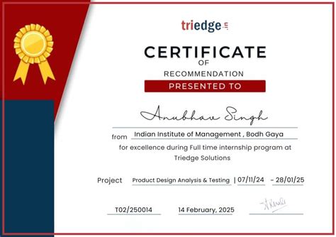 Internshipexperience Productdesign Ai Careergrowth Triedge Gratitude Anubhav Singh