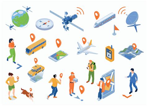 Gps Navigation Icon Set 26321636 Vector Art At Vecteezy