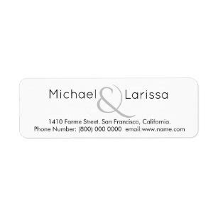 Married Couple Return Address Labels Zazzle