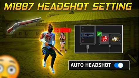 M1887 Headshot Setting 🔥 Free Fire Headshot Setting One Tap Headshot