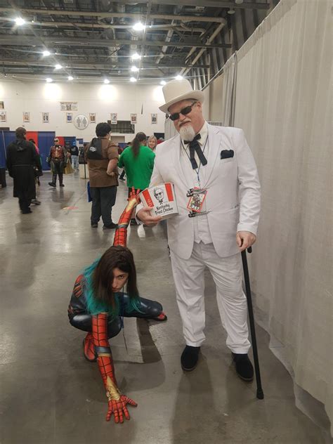 Me As Iron Spider Next To Colonel Sanders R Cosplayers