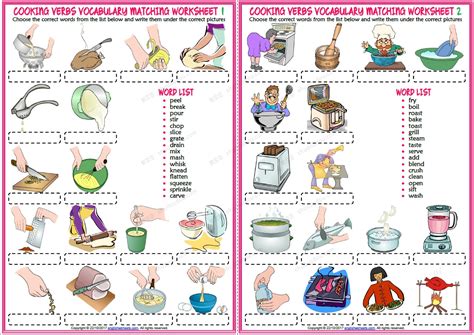 Cooking Verbs Vocabulary