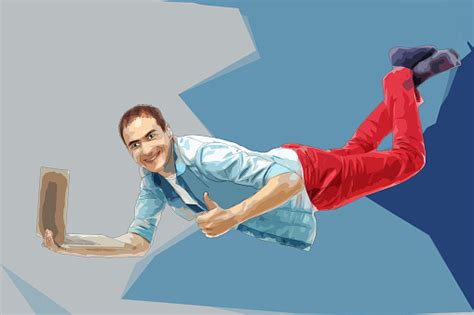 프리랜서 작업 일러스트레이션 노트북을 사용하여 인터넷에서 작업하고 커피를 마시는 남자 집에서 일하십시오 여행 및 업무 컴퓨터에 대한 스톡 벡터 아트 및 기타 이미지 Istock