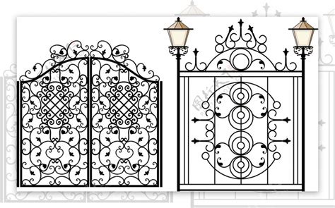 铁艺大门大全花纹式铁门铁门图片素材 编号38202149 图行天下