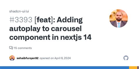 Feat Adding Autoplay To Carousel Component In Nextjs 14 Issue