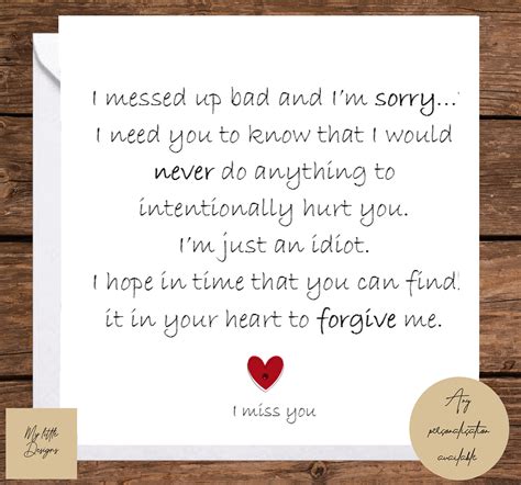I Messed Up Card Sorry Card Apology Card Fallout Card Let S Make Up